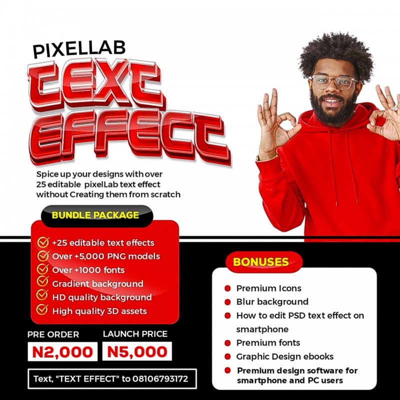 Buy PIXELAB TEXT EFFECT BUNDLE by GreaterHeight on Selar