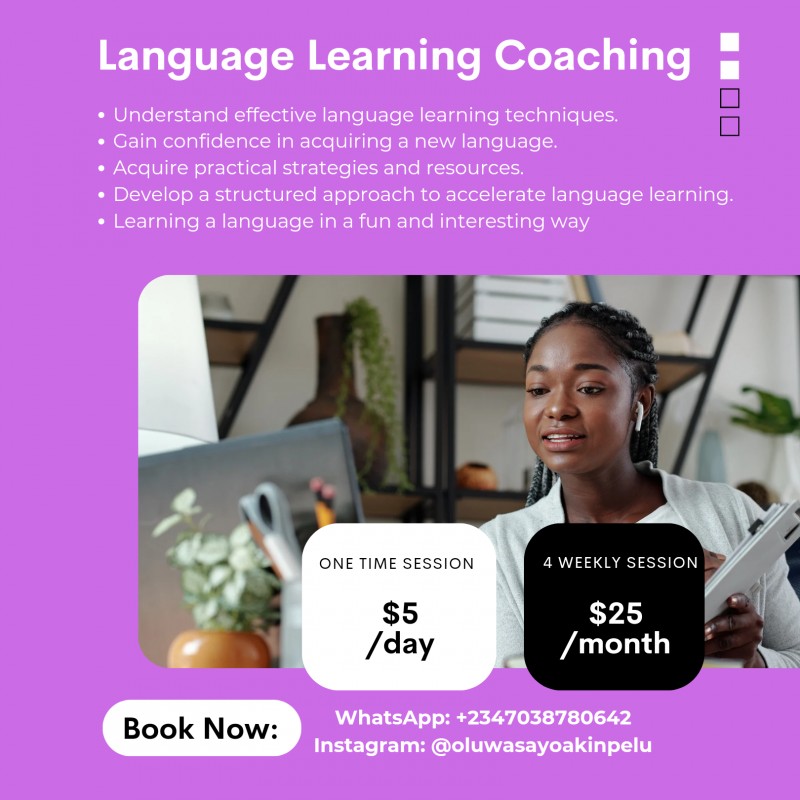 Get Language Coaching by Akinpelu Oluwasayomipe Agnes on Selar