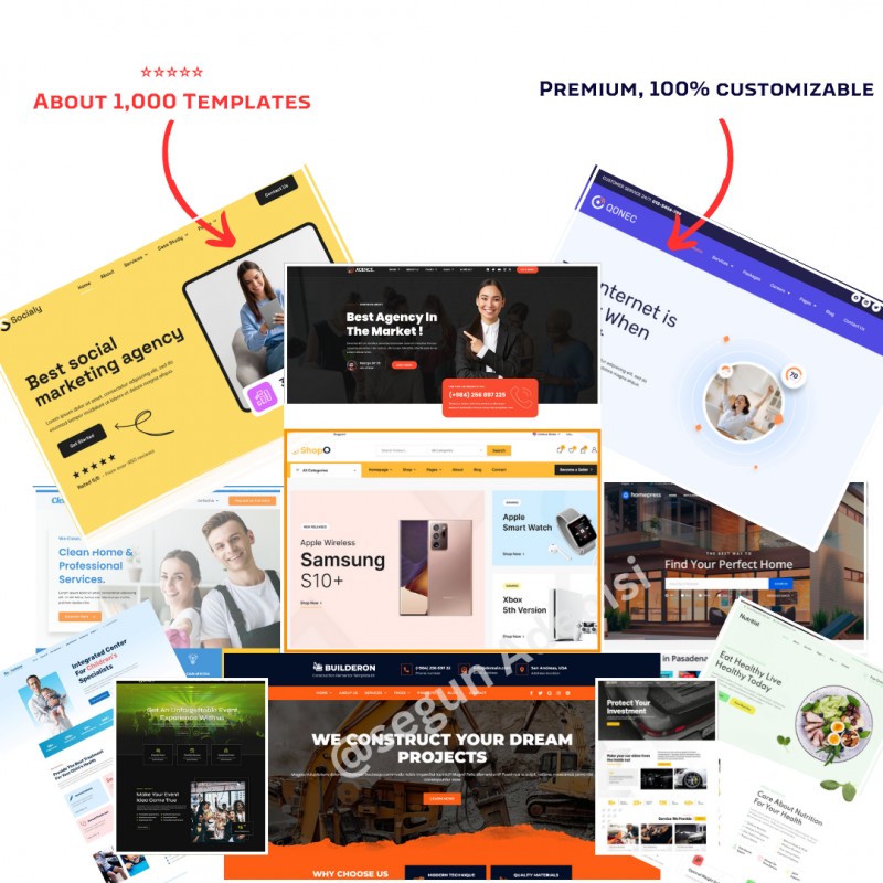 Buy About 1K Already Made Full Website Templates by Ayagbile Taofeek on ...