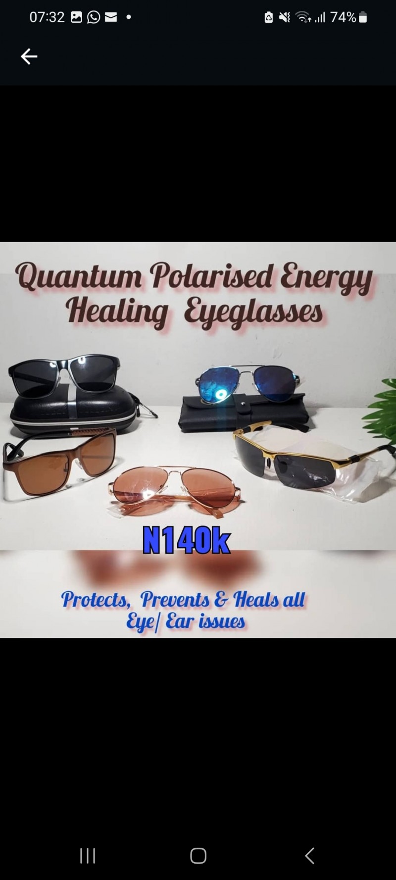 Buy Quantum Energy Healing Polarised Eyeglasses by Onyeka Ekeji on Selar