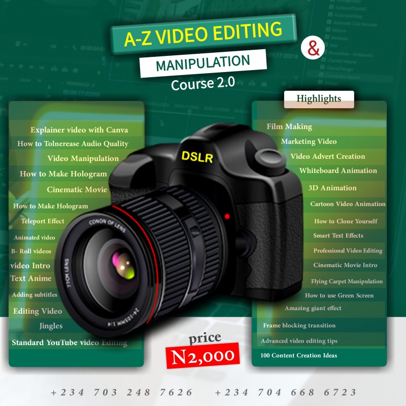 Buy A-Z video Editing & Manipulation Mastery Course by Weemo Global ...