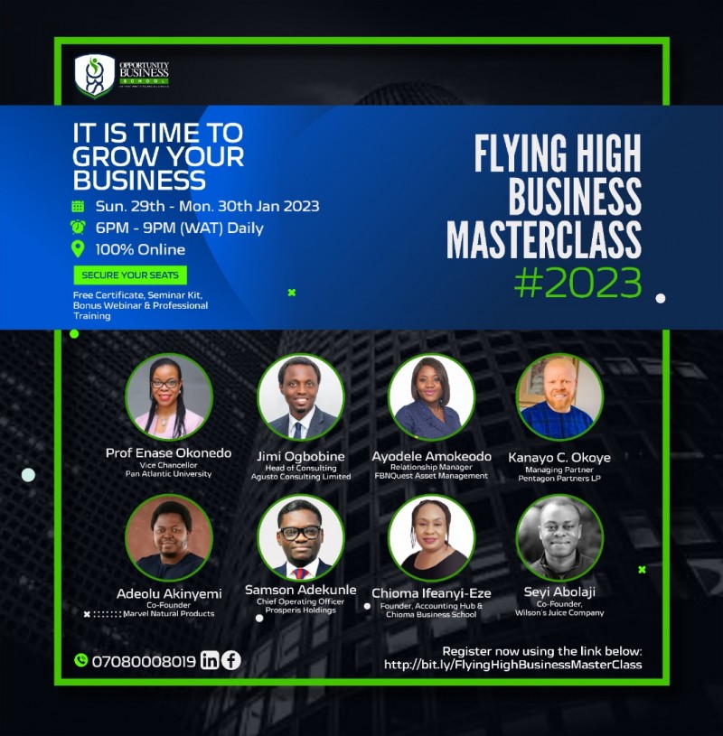 Get FLYING HIGH (BUSINESS MASTER CLASS) by Opportunity Business School ...