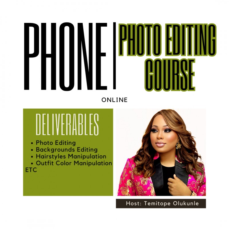 Buy Photo Editing Class- Phone Photography by Temitope Okeseeyin on Selar