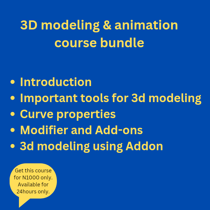Buy 3D modeling and animation course bundle by Paul ovye on Selar