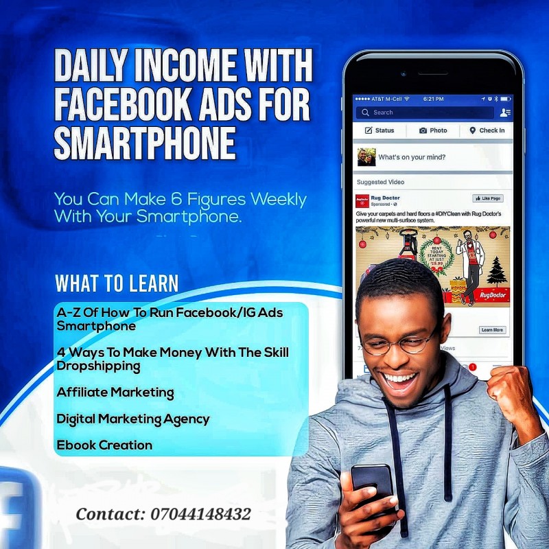 Buy Daily Income With Facebook Ads For Smartphone by Oyekunle Samson on ...