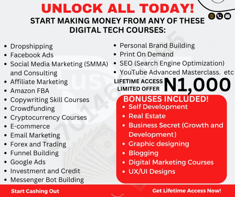 Buy The All in One Digital Courses (Make Money Online with Digital ...