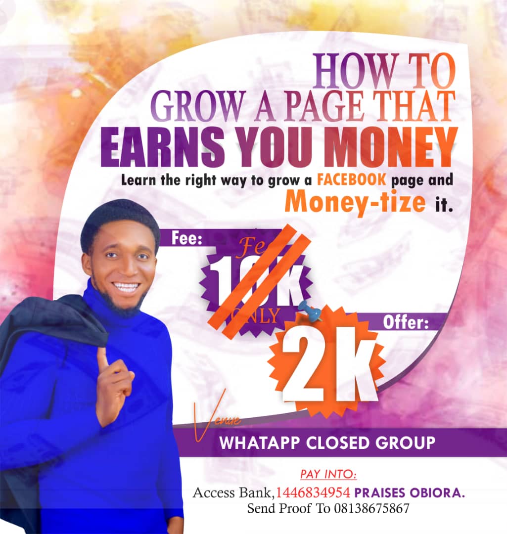 Buy VIP MASTER CLASS "How to grow a facebook page that earns you money ...