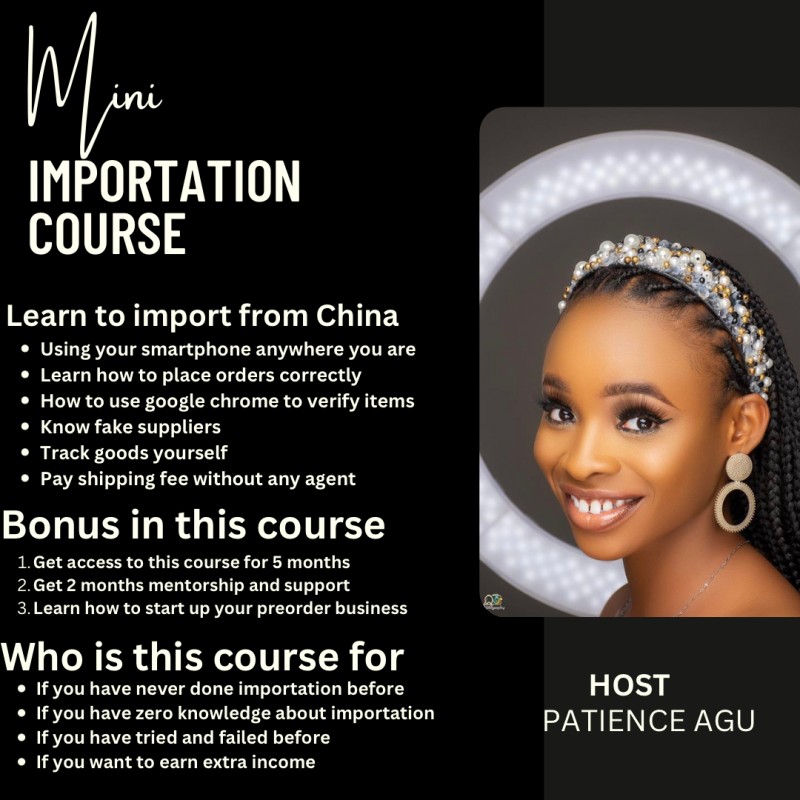 Buy The mini importation course by Patience Aidam Agu on Selar