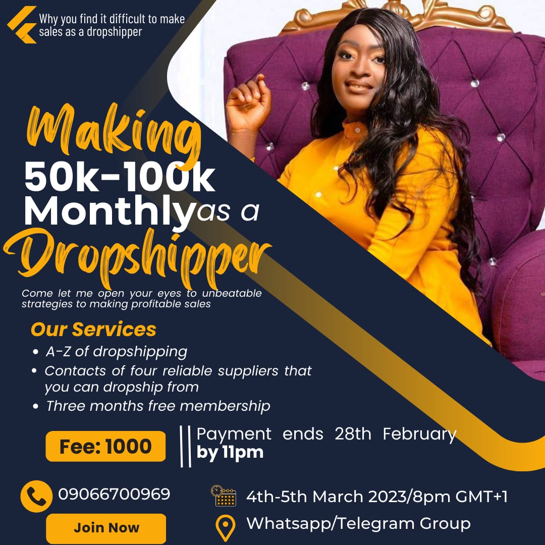 Buy Dropshipping Masterclass. by Paulina okpeh on Selar