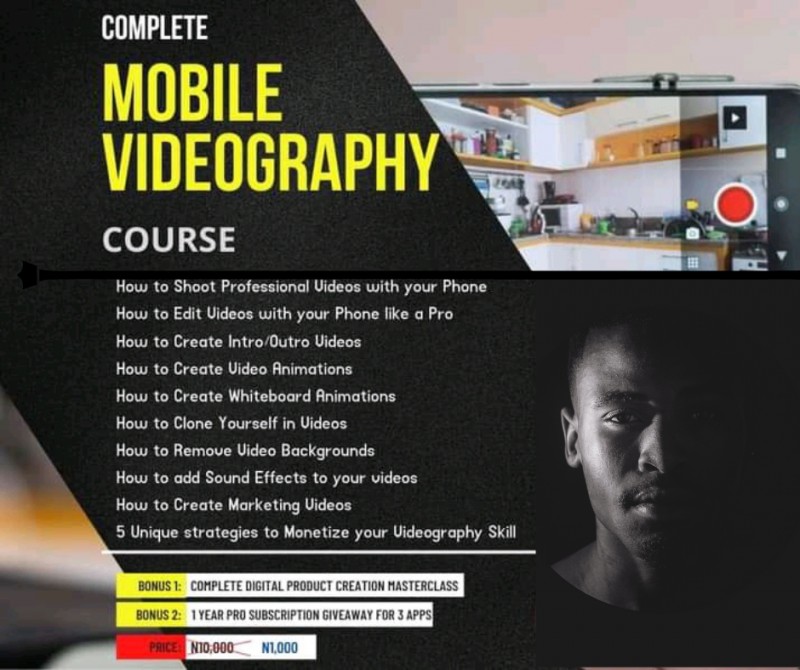 Buy MOBILE VIDEOGRAPHY COURSE by Digital Secret on Selar