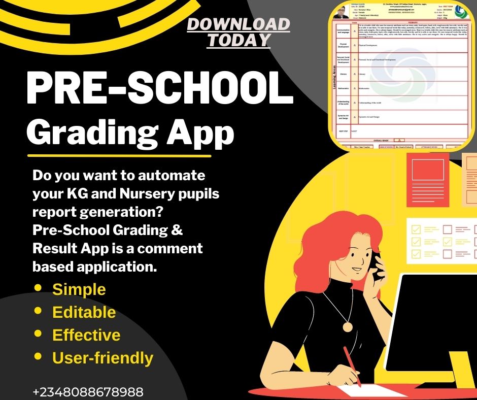 Buy PRE-SCHOOL GRADING APP by Prime Tech Academy on Selar