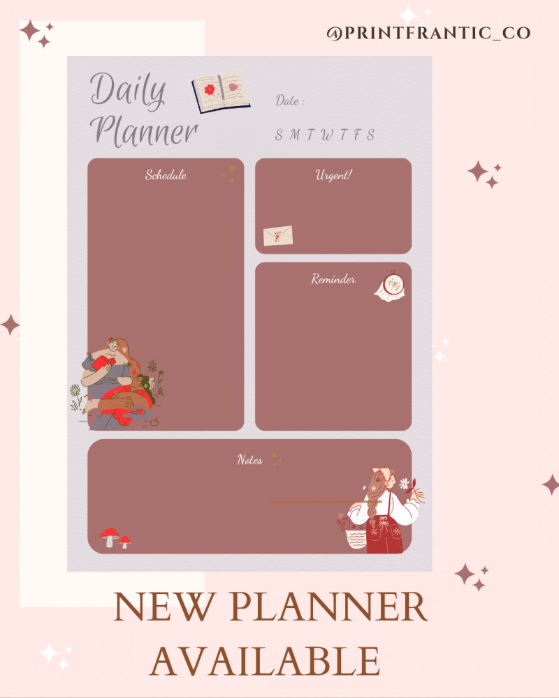 Buy Cottagecore Planner A4 by Print Frantic Co. on Selar