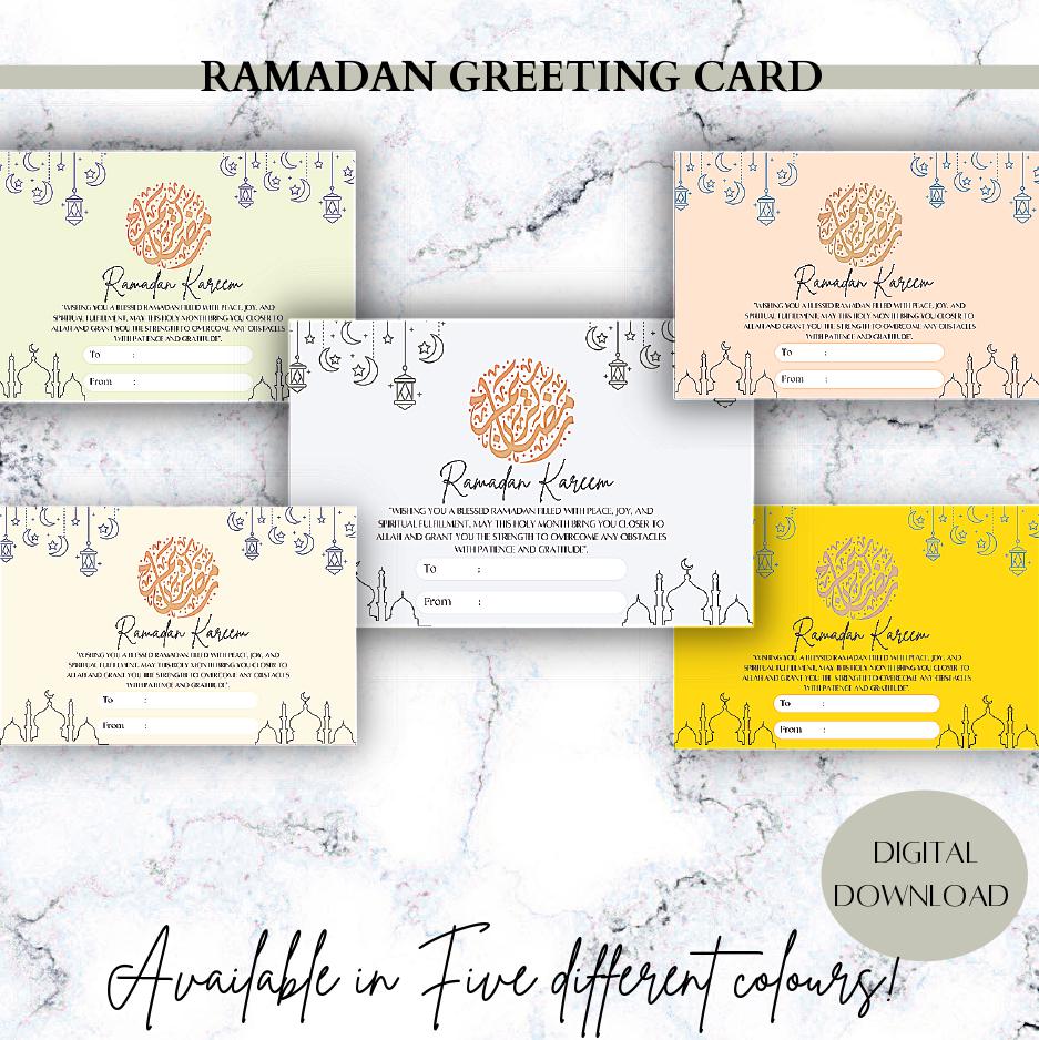 Buy Ramadan Greeting Card by Print Ready Template on Selar