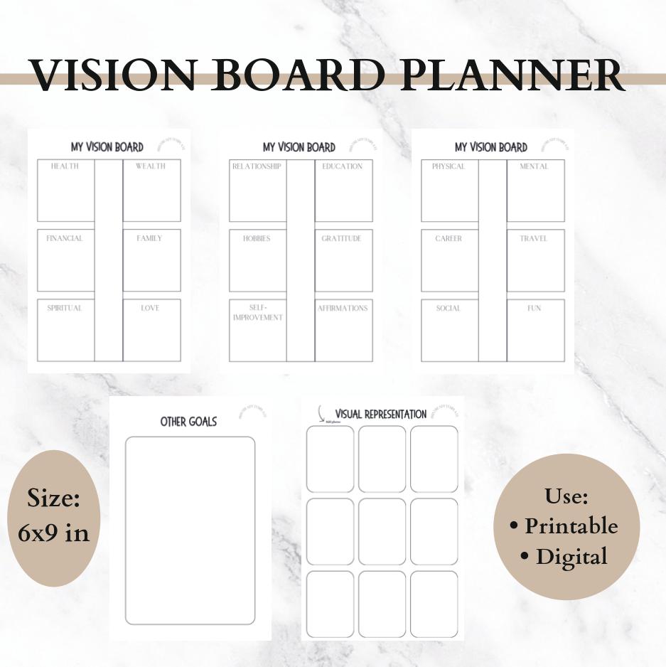 Buy Vision Board Planner by Print Ready Template on Selar