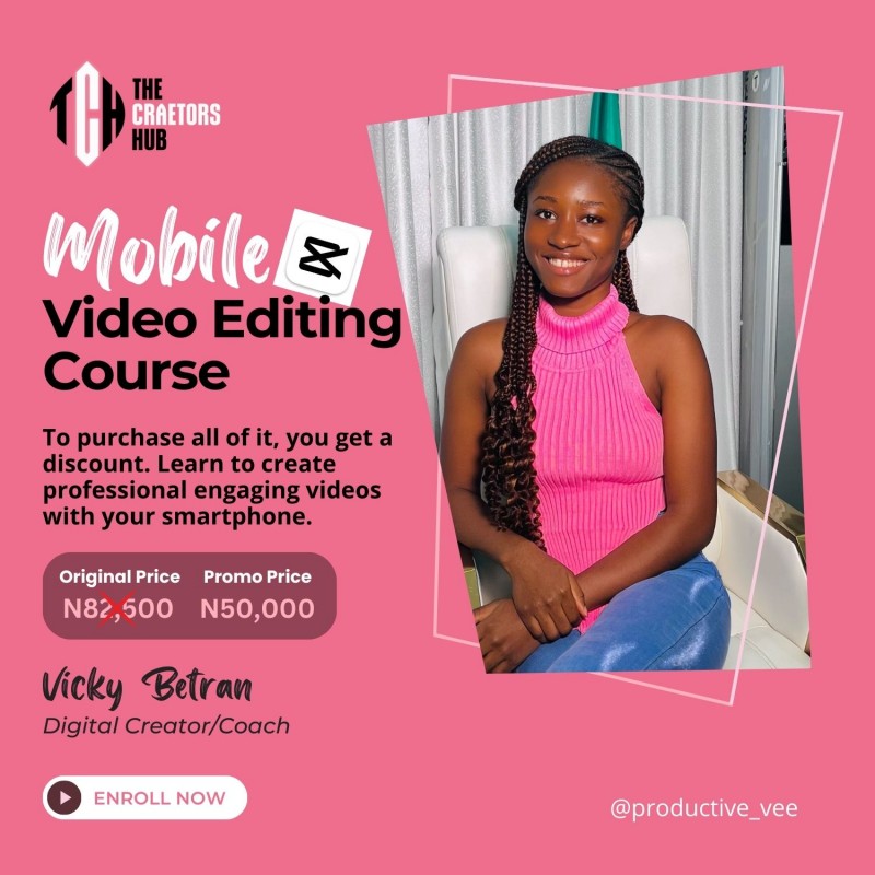 Buy Video Editing Full Course by Vicky Betran on Selar
