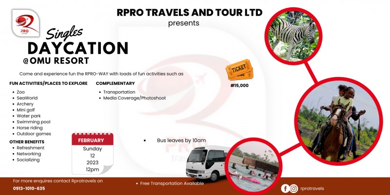 Buy DAYCATION @ OMU RESORT5 by RPRO TRAVELS AND TOURS8 LIMITED on Selar