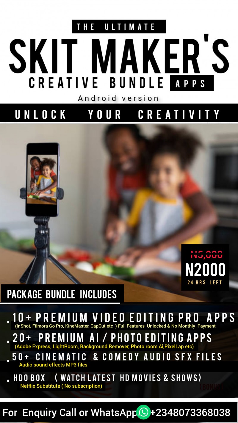 Buy The Ultimate Skit Maker's Creative video and AI Photo editing Bundle Apps (Android Version ...