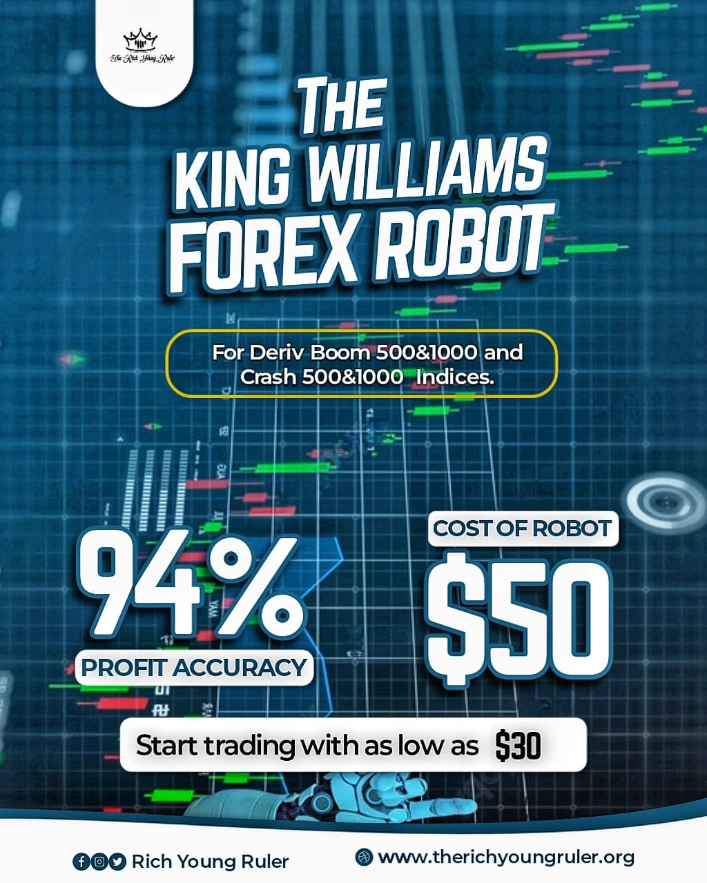 Buy THE KING WILLIAMS AUTOMATED TRADING ROBOT by The Rich Young Ruler on Selar