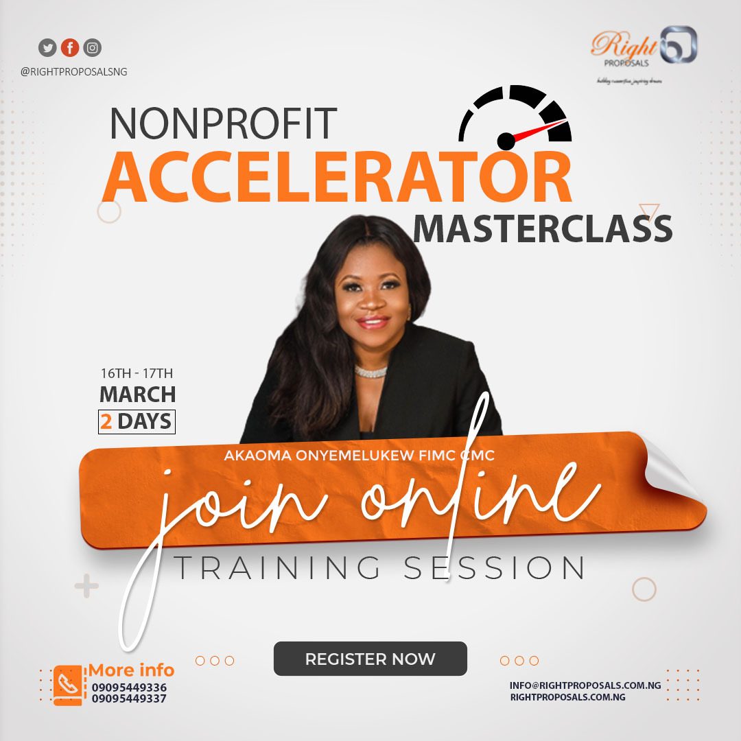 Buy Nonprofit Accelerator Masterclass by Right Proposals on Selar