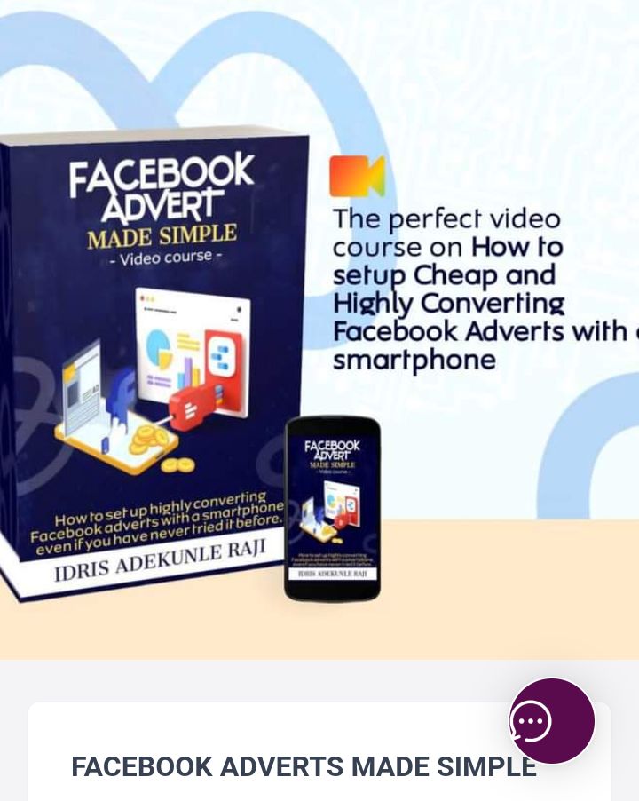 Buy Facebook advert made simple video course by Oroge Emmanuel on Selar