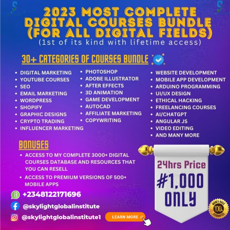 Buy 2023 Most Complete Digital Courses Bundle (For all Digital Fields ...