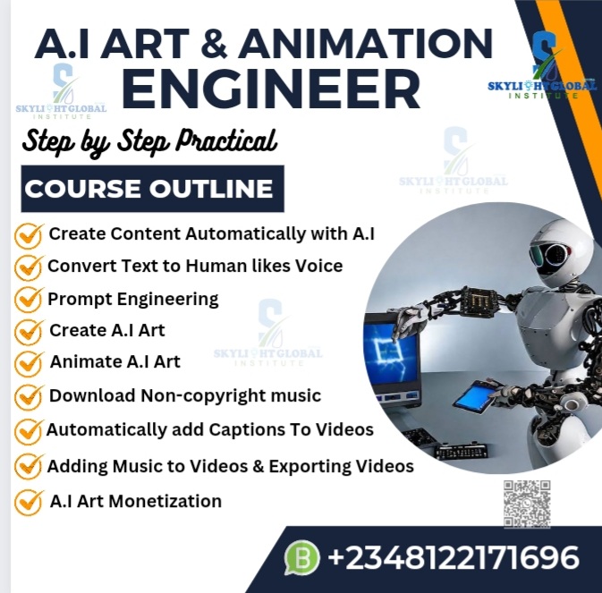 Buy AI ART AND ANIMATION ENGINEER COURSE by SKYLIGHT GLOBAL INSTITUTE ...