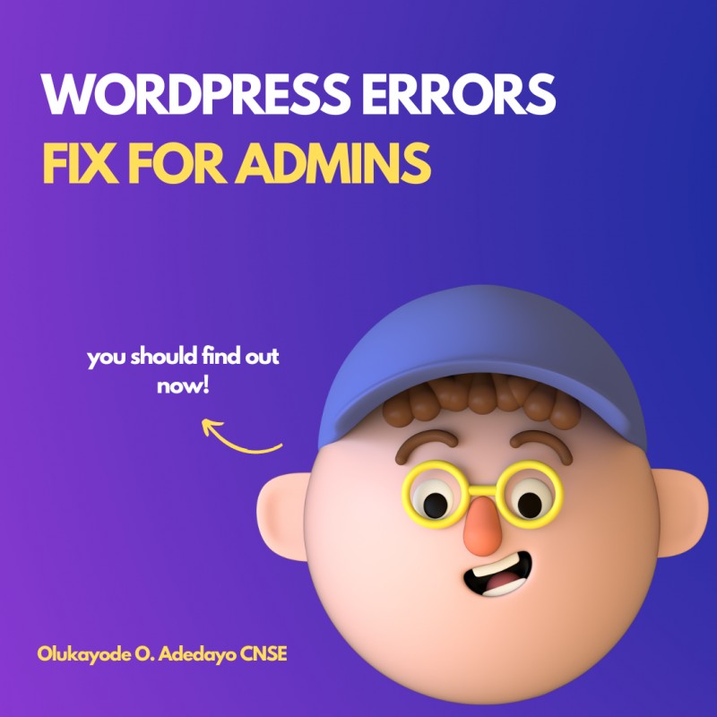Buy 20 COMMON WORDPRESS SITE ADMIN ERRORS & HOW TO SOLVE IT. by SwiftLinks Ventures on Selar