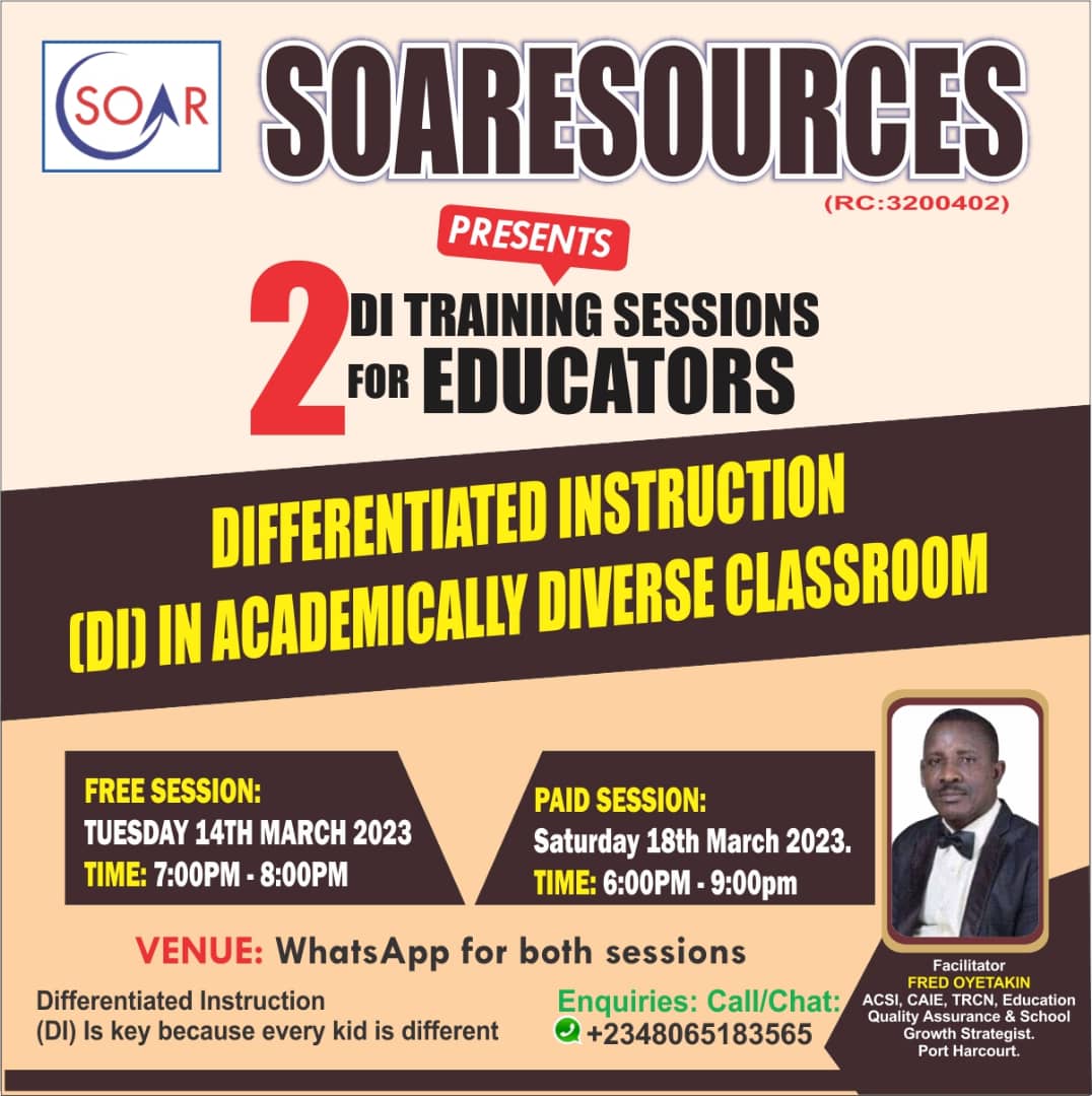 Get SOAR EDUCATIONAL COURSES by Dr. Fred OYETAKIN, HonD on Selar