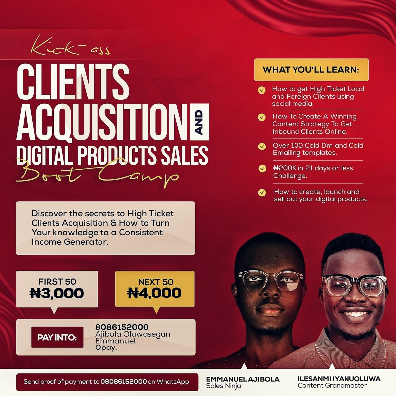 Buy KICK-ASS CLIENTS ACQUISITION AND DIGITAL PRODUCT SALES BOOT CAMP by ...