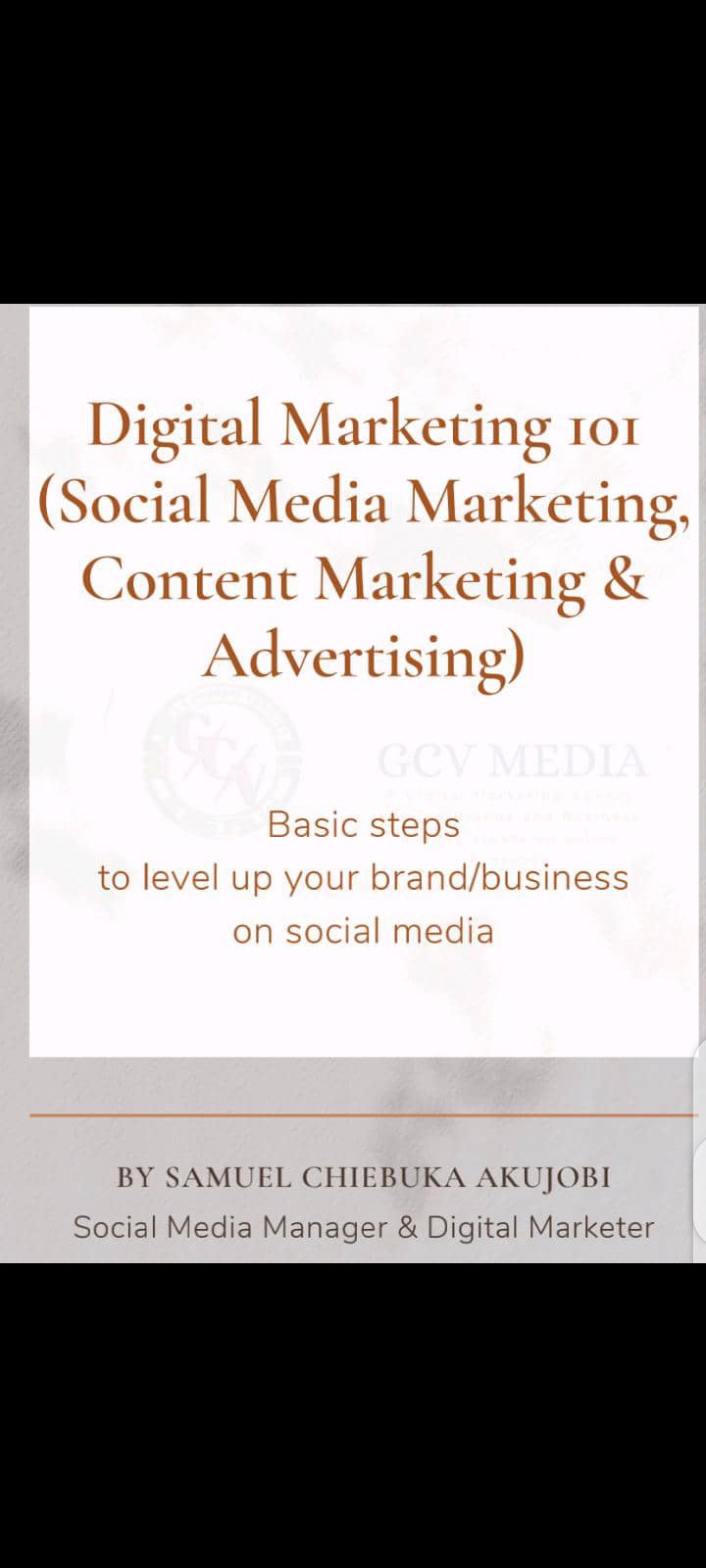 Buy Digital Marketing 101 by Samuel Chiebuka Akujobi on Selar