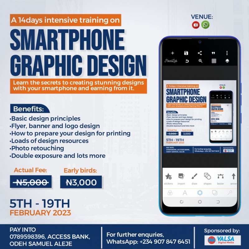 Buy Smartphone Graphic Design Class by Samuel Odeh Aleje on Selar