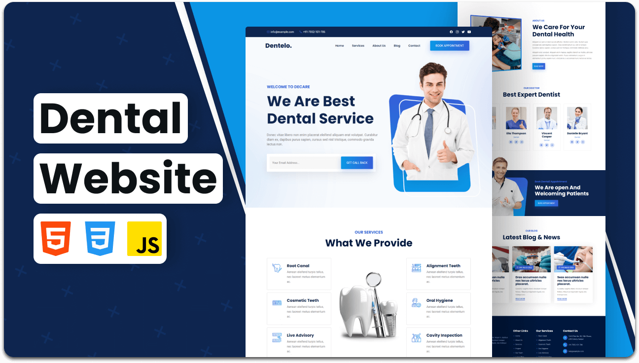 Buy Hospital Website Template - HTML, CSS, JS by Samuel Cee on Selar