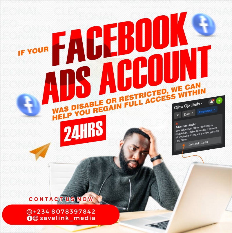 Buy Facebook Ads Account Resolve by Saviour Edet on Selar