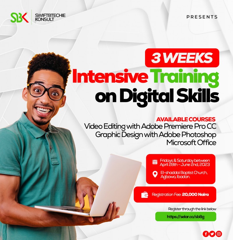 Buy 3 Weeks Intensive Training on Digital Skills by Swiftbtechie ...