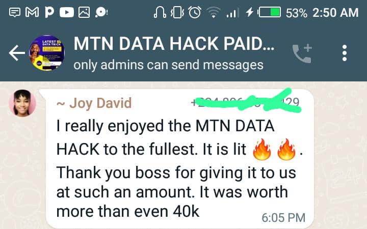 Buy MTN DATA HACK by Adedamola Oni on Selar
