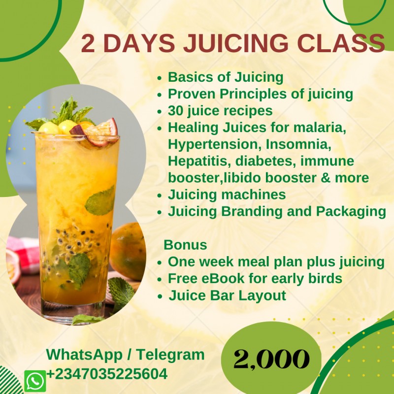 Buy 2 Days Juicing Course by Seun Adeyinka on Selar