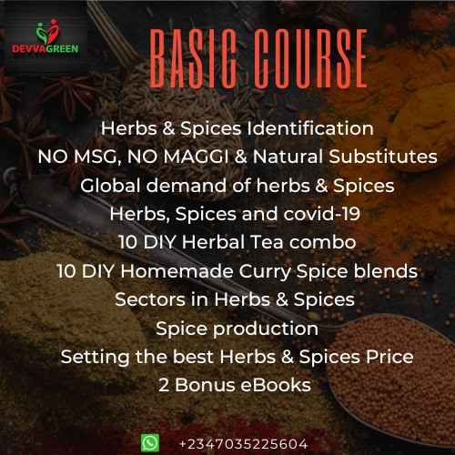 Buy Basic Herbs and Spices course by Seun Adeyinka on Selar