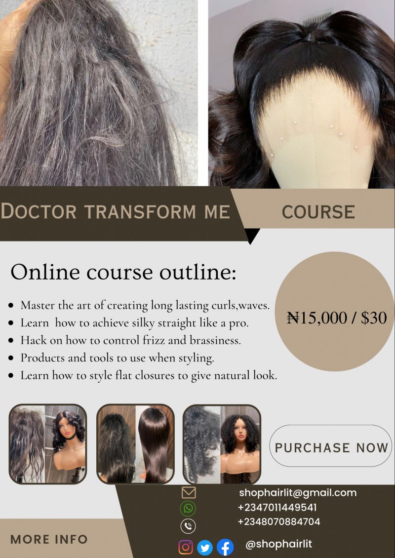Subscribe DOCTOR TRANSFORM ME (REVAMP COURSE) by Shophairlit (SHL) on Selar