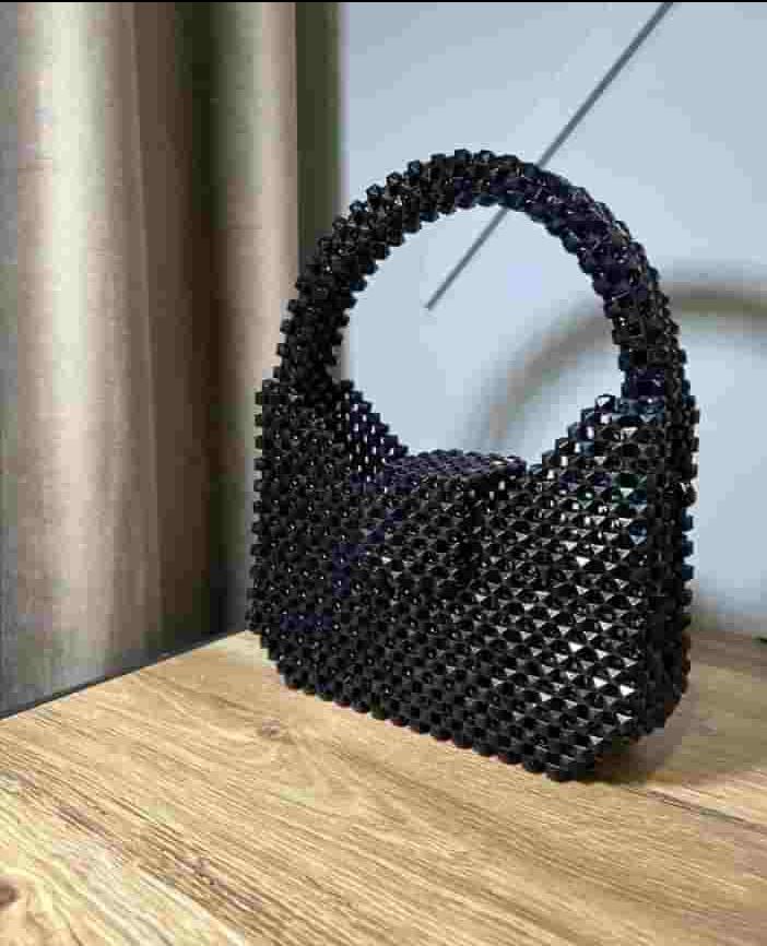 Buy Black beaded bag by Shop With Damy on Selar