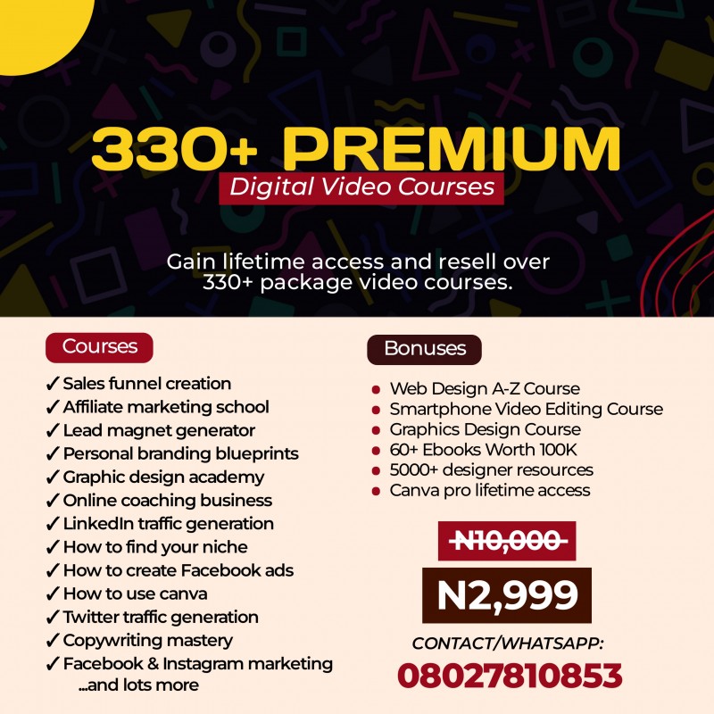 Buy Premium video courses by Ayo Charles on Selar