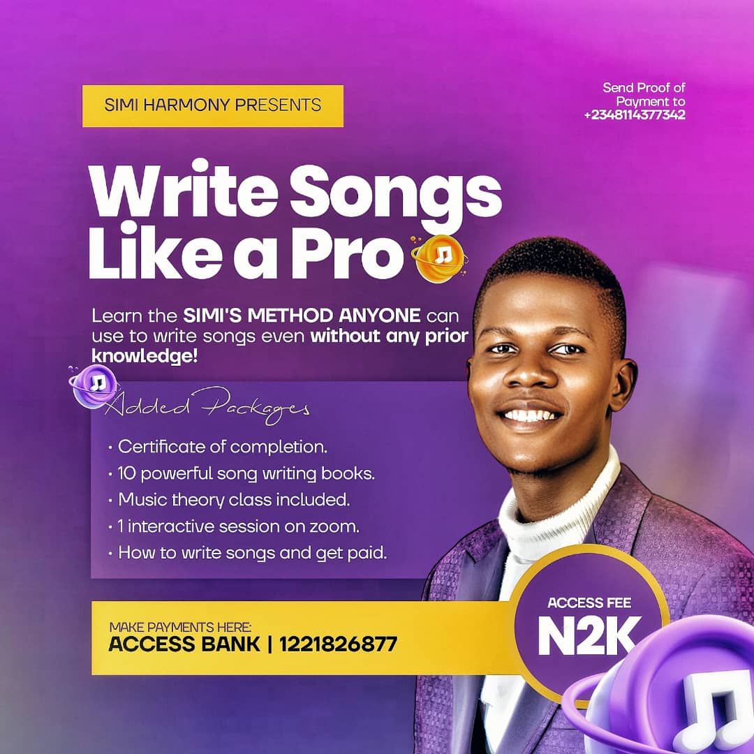 Buy WRITE SONGS LIKE A PRO! by Oladehinde similoluwa on Selar