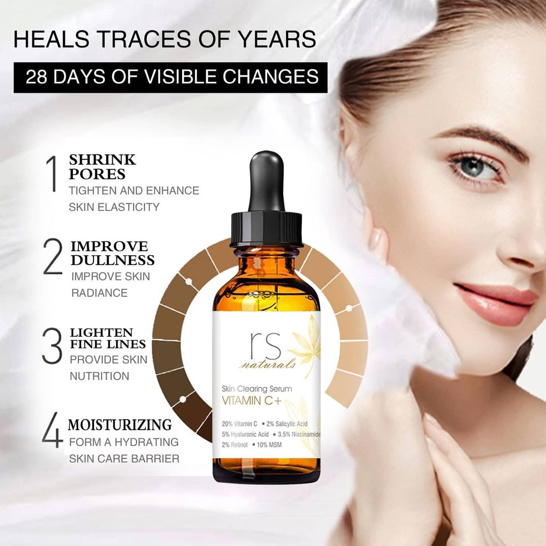 Buy Roushun RS NATURALS SKIN CLEARING VITAMIN C+ SERUM 30ml by ...