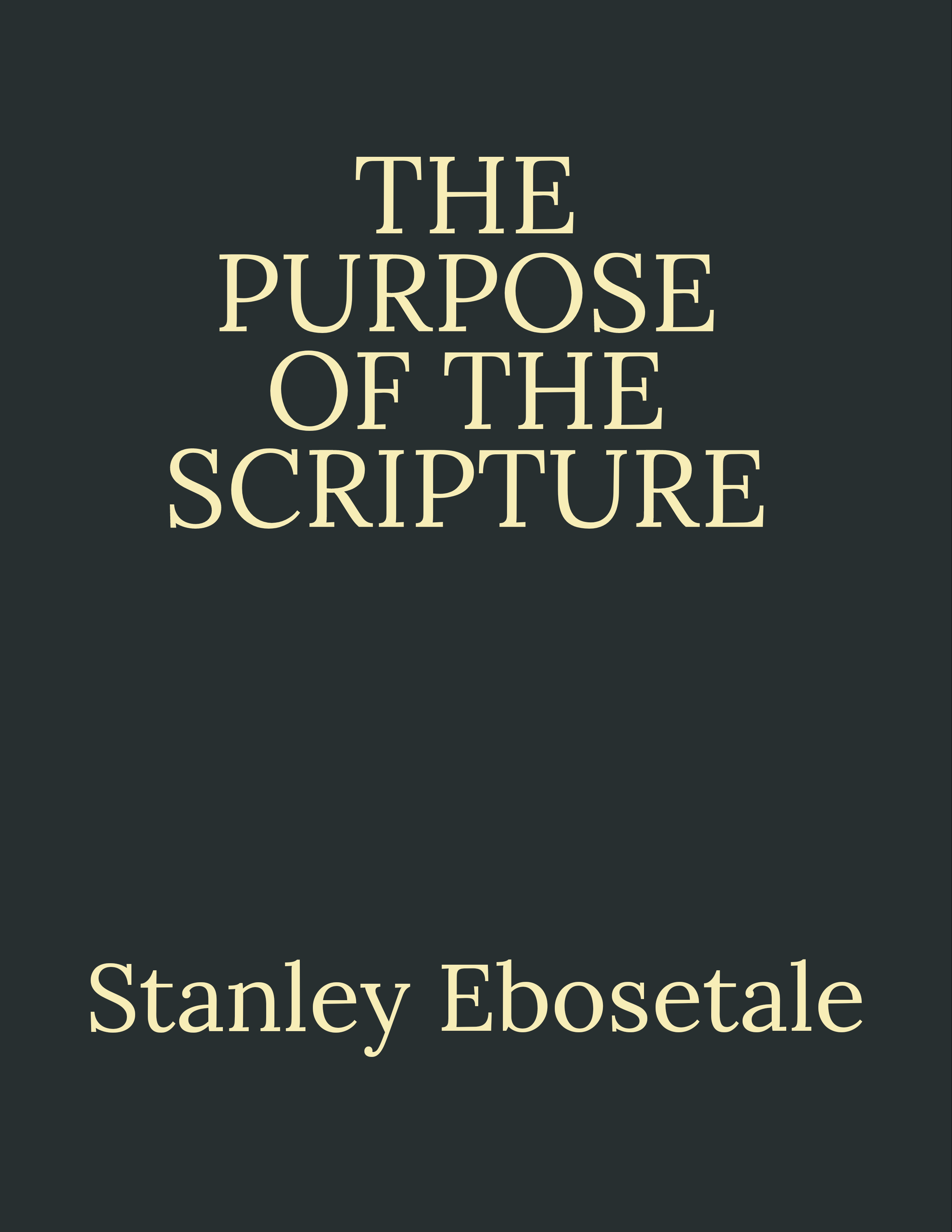 Buy The Purpose of the Scripture (message) by Pastor Stanley Ebosetale ...