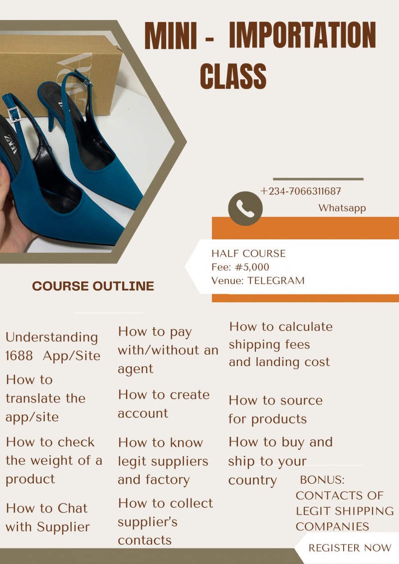 Buy MINI IMPORTATION CLASS (Half Course) by Ifionayi Merit on Selar