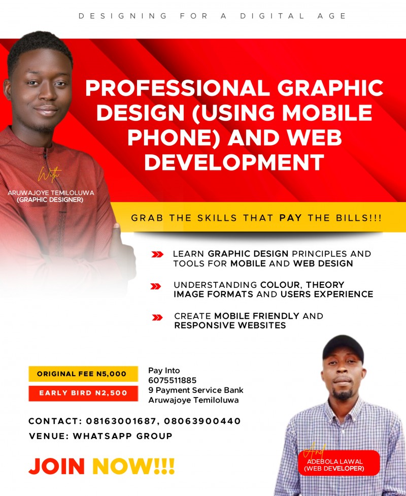 Buy PROFESSIONAL GRAPHIC DESIGN (USING MOBILE PHONE) AND WEB DEVELOPMENT by Temiloluwa Aruwajoye ...
