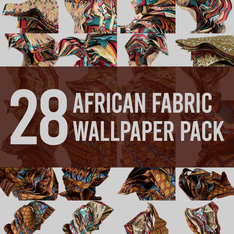 Buy Tribe - 28 High-Resolution African Fabric Wallpaper Pack by The ...