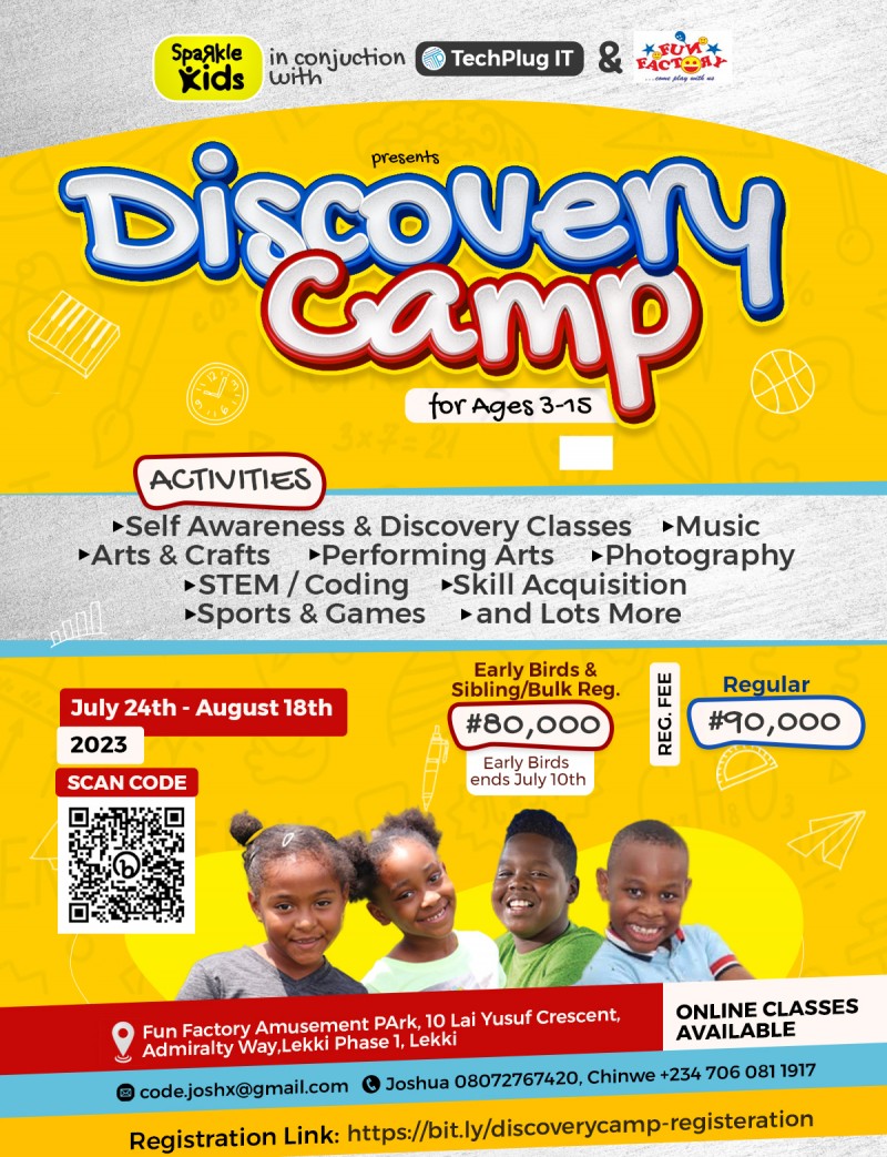 Buy Discovery Summer Camp Early Bird/Sibling Registration by Sparkle Kids x TechPlug IT Academy ...
