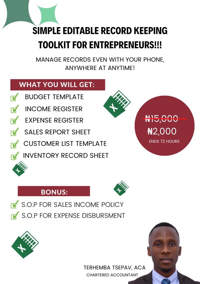 Buy SIMPLE RECORD KEEPING TOOLKIT by Cruz Wise Academy on Selar