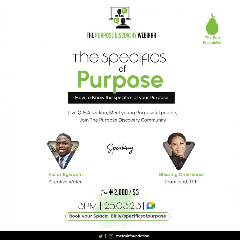 Buy March '23 Purpose Discovery Webinar Titled: "How To Know The ...