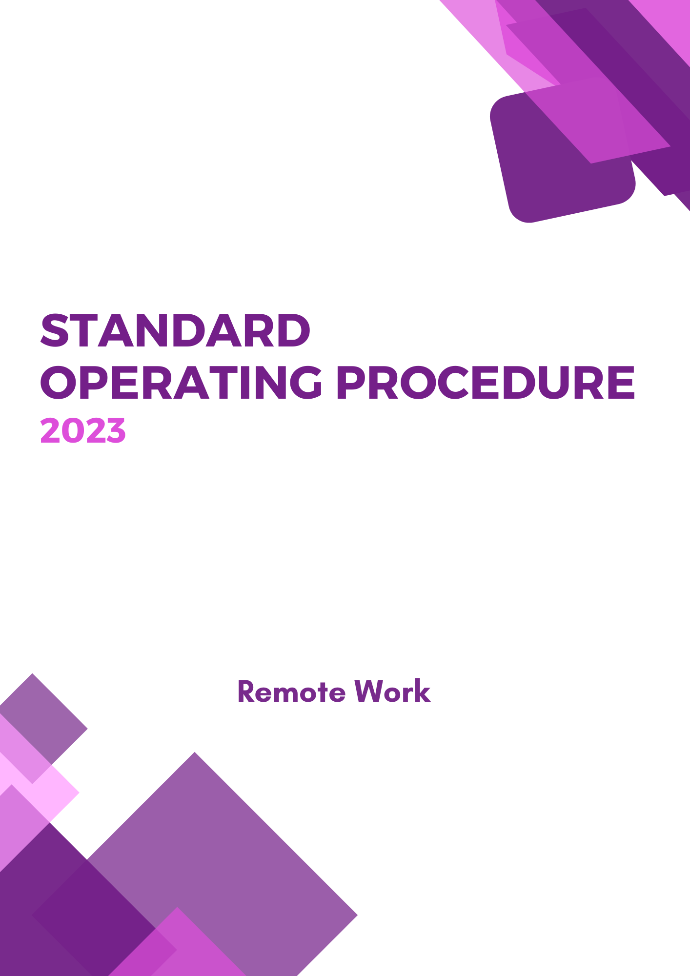 Buy Standard Operating Procedure For Remote Work By The HR Hub On Selar co